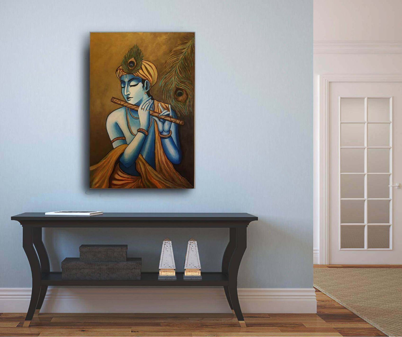 Krishna painting, Krishna wall art, Krishna, Wall Art | Rishstudio ...
